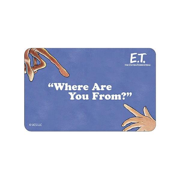 【キャラクター/グッズ/アニメ/ステッカー/シール/飾り】なつかしの映画「E.T.」のステッカーが登場☆見る角度によって絵柄が変化する、どこか懐かしいレンチキュラー印刷を使用した「まじかる百貨店」シリーズのステッカーです。●サイズ：86×5...