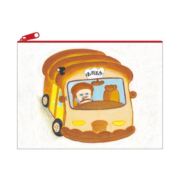 【キャラクター/グッズ/アニメ】絵本で大人気の「パンどろぼう」からポーチが登場☆メイクポーチやペンケースとしてちょうどいい大きさです♪●サイズ：約縦150×横205mm●素材：綿100％、PVCラミネート加工、（ファスナー）ポリエステル・ニ...