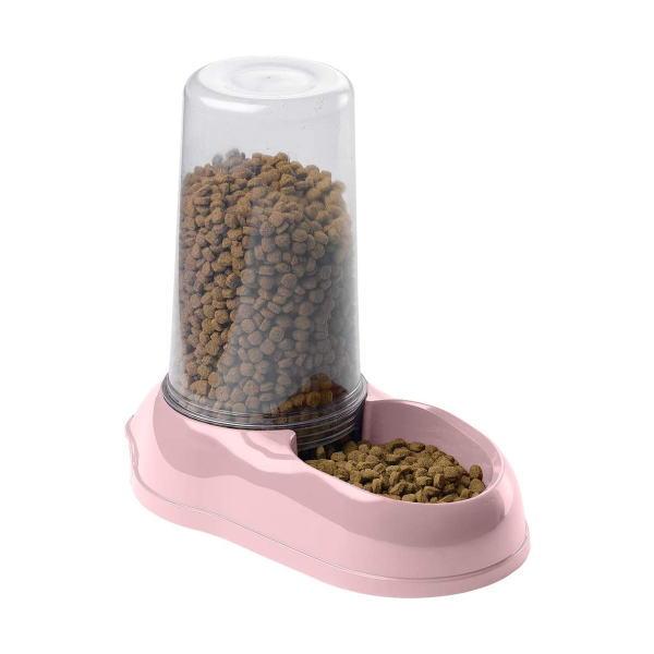 イタリアferplast社製。自動給水＆給餌器「アジムット600」・これひとつで、フード用にもお水ようにも切り替えできる、1台2役・自動で上から下の器にお水やフードが落ちてくる構造・底面に滑り止めストッパー付き・お留守番させるときも安心■約...