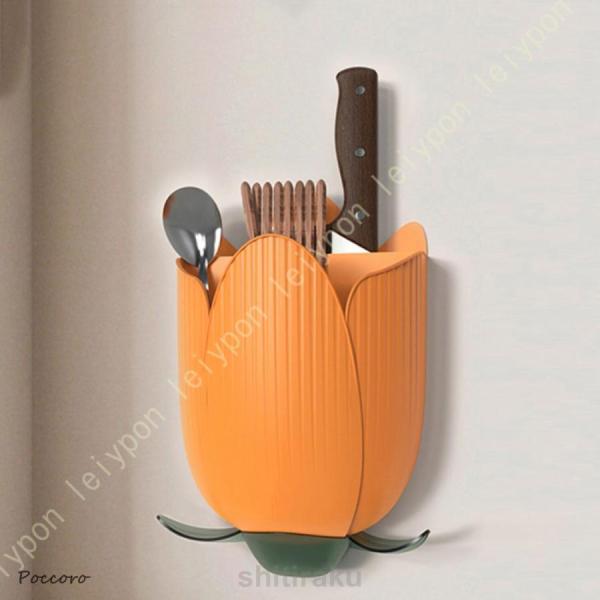 商品の説明【目を引くおしゃれなスタンド】・美しく収納できて取り出しやすいカトラリースタンド 【製品】A=12.8*22.4*7.9cm（壁掛け、穴あけ不要）。材質：PP製。具体的な製品とサイズは画像の説明を見てください。注意：製品は箸置きに...