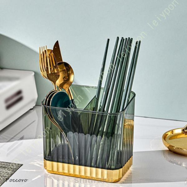 商品の説明オシャレな箸立て【製品】A=14.8*9.8*13.8cm（1個入り）。材質：PET素材。具体的な製品とサイズは画像の説明を見てください。注意：製品は箸置きに限り、他の撮影品は含まれていません 1.多機能収納：箸、スプーン、調理ツ...