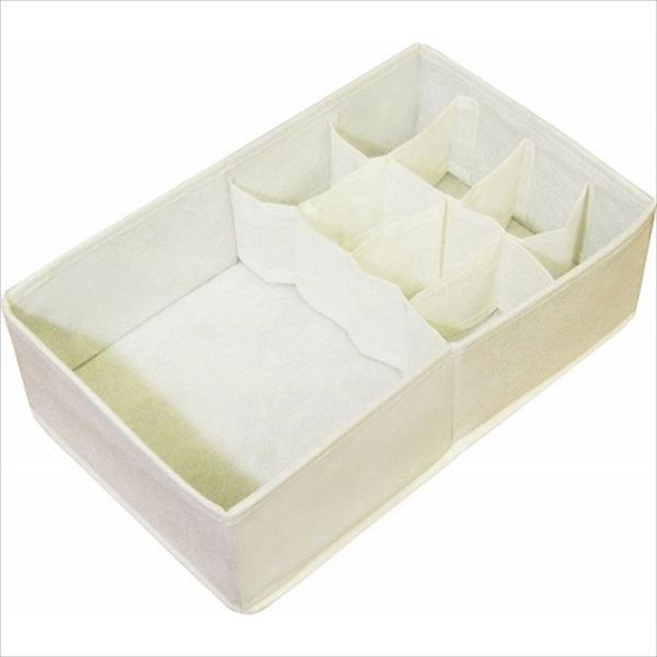 引き出しの中がスッキリ収納できる、チェスト仕切り収納チェスト仕切りボックスフリー・フリースペースで様々な小物も上手に引き出しに収納商品詳細サイズ（cm） W34×D21×H10素材 不織布、布