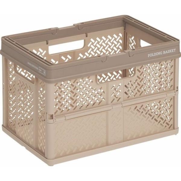 衣類やおもちゃ、食料品の収納、レジャー時の荷物入れなど折りたたみバスケットハンドル付きMBE●使わないときにはコンパクトに折りたたみ可能●ハンドル付きで、積み重ね可能（３段まで）カラー ベージュJANコード 4904746128386サイズ...