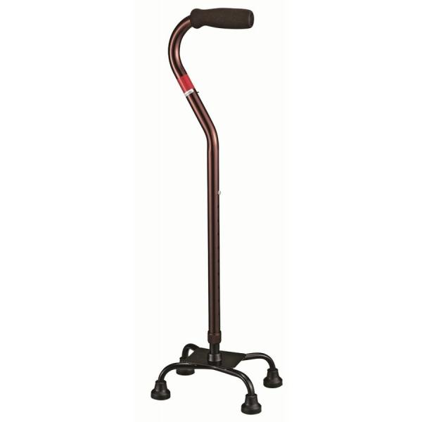 4点でしっかり支え、左手・右手、両方に使用できる！アルミ４点支持杖 OD-E01●調節ボタンが左右についているので、足部分を回転するだけで、簡単に切り替えができます。●支柱も台座もアルミ製なので軽量です。590ｇという軽さなので、長時間の歩...