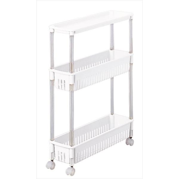 ●キッチンやリビングなどの整理に便利なテーブル付きワゴンルーチェワゴン スリム３段●スリムタイプなのでキッチンの隙間に収納可能●キャスター付きなのでキッチン等の場所で移動がスムーズ商品詳細カラー ホワイトJANコード 49732304097...