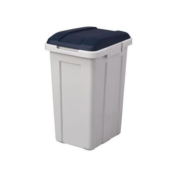 ●連結できて倒れにくい。●袋止め付きだから袋がはみ出さず、屋外での美観を損ないません。●カラーのフタで分別に最適。　【商品詳細】カラー：ブルー サイズ：幅345×奥行405×高さ610mm 重量：1850g 材質：ポリプロピレン 容量：45...