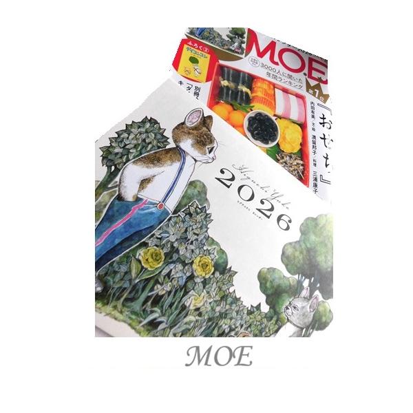 MOE 2025絵本屋さん大賞　2026ヒグチユウコカレンダー　　お届け方法ゆうパケットメール便で１冊まで生産地：日本　白泉社　サイズ　A4判変型　天地297×左右227mm 特別ふろく　ヒグチユウコカレンダー2026　ヒグチユウコさんのカ...