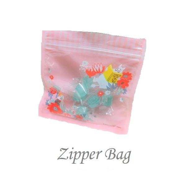 ムーミンジップバック　ガーランド　小物小分け袋５枚入り　W15xH18センチ　お届け方法ゆうパケットメール便で６セット　指定日代引き不可ブランド名　学研ステイフル　生産地中国　素材　OPP CPP 食品衛生法に基づく基準に適合した素材を使っ...