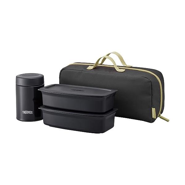 ・スモークブラック 1000ml ・JEA-1001 SMB・本体サイズ(約):幅24.5×奥行き8.5×高さ10.5cm・本体重量(約):500g・おかず容器2個と容量200mlのスープジャー、断熱素材の専用ポーチがセットになったランチセ...