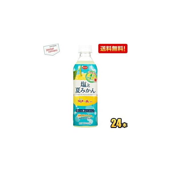 えひめ飲料 POM ポン 塩と夏みかん 490mlペットボトル 24本入 熱中症対策