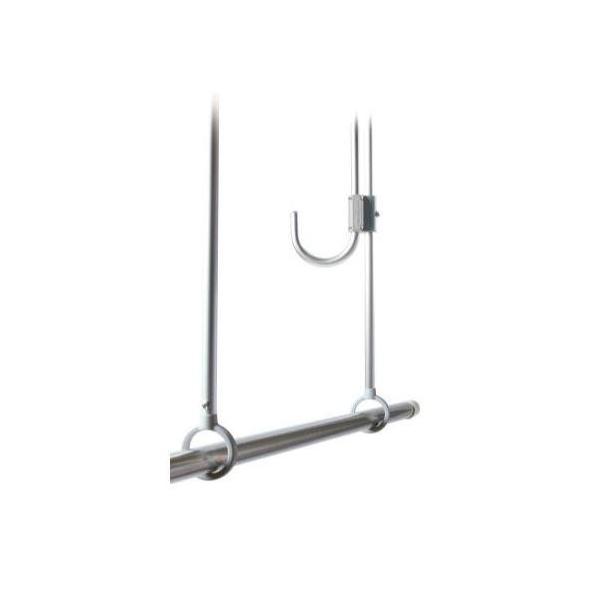 お使いの天井物干金物に取りつけることで、物干し竿の高さを調整することができる補助アームです。 生産国:日本 素材・材質:ポリプロピレン(GF入)、ステンレス 重量:270g セット内容:(アーム、固定具前・後、ネジセット)×2セット　※サプ...