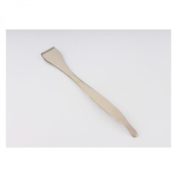 ステンレス製で衛生的な舌みがきです。 生産国:パキスタン 素材・材質:ステンレス材 商品サイズ:全長150mm 重量:18g　※サプライヤー直送品　