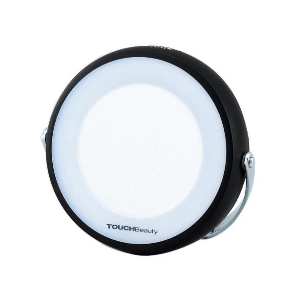 等倍のミラーと5倍の拡大ミラーが両面についたLEDライト付コスメミラーです。 製造国:中国 素材・材質:ガラス、ABS樹脂 商品サイズ:約13×3×12.5cm(鏡サイズ:約φ7.5cm) 重量:約150g 仕様:電源:単4乾電池×3(別売...