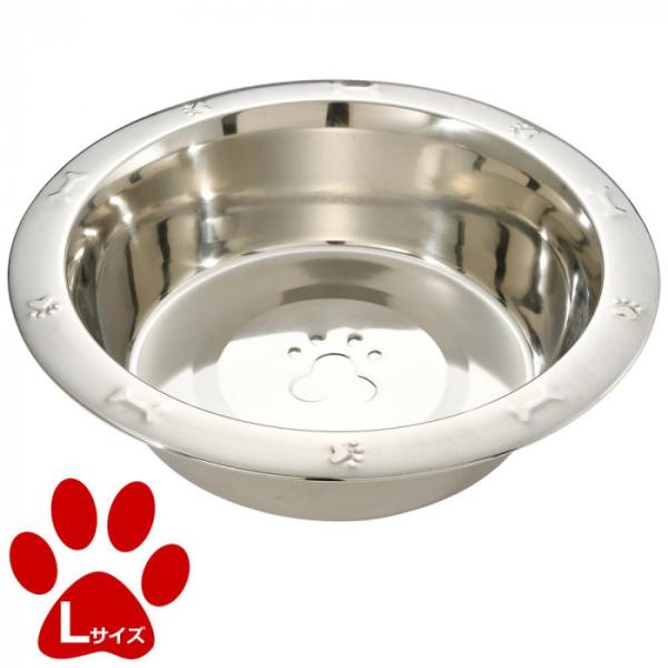 大型犬にピッタリなLサイズのステンレス食器です。 生産国:インド 素材・材質:ステンレスクローム14%、ニッケル0.5% 商品サイズ:上部外径:28.2cm、高さ:7.6cm 重量:242g　※サプライヤー直送品　　