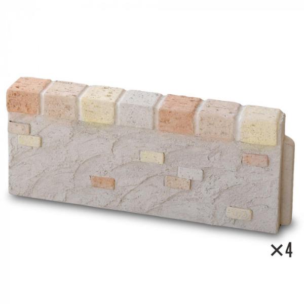 パステルトーンの古びた風合いのレンガの壁が、優しいレトロな雰囲気たっぷり。直線に使用するストレートタイプ。ガーデンやベランダ、アプローチの隅っこを、小さく可愛くアレンジできます。 製造国:中国 素材・材質:コンクリート 重量:約3.1kg ...