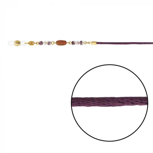 ビーズをあしらったエレガントなデザインのメガネチェーンです。 生産国:日本 素材・材質:レーヨン、他 商品サイズ:長さ:約70cm　※サプライヤー直送品　　