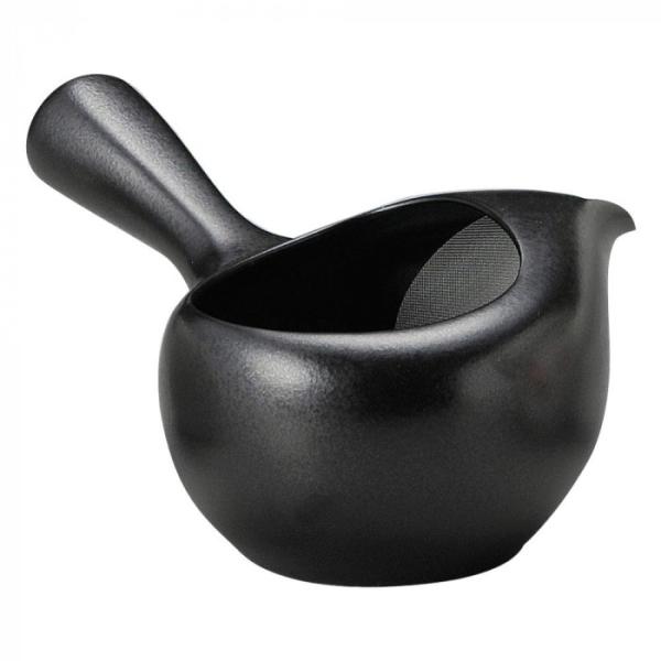 丸みのあるデザインが可愛らしい、蓋なしの急須です。 生産国:日本 素材・材質:陶器 仕様:容量:430cc食器洗浄機:不可電子レンジ:不可 付属品:茶こし(丸網)　※サプライヤー直送品　　