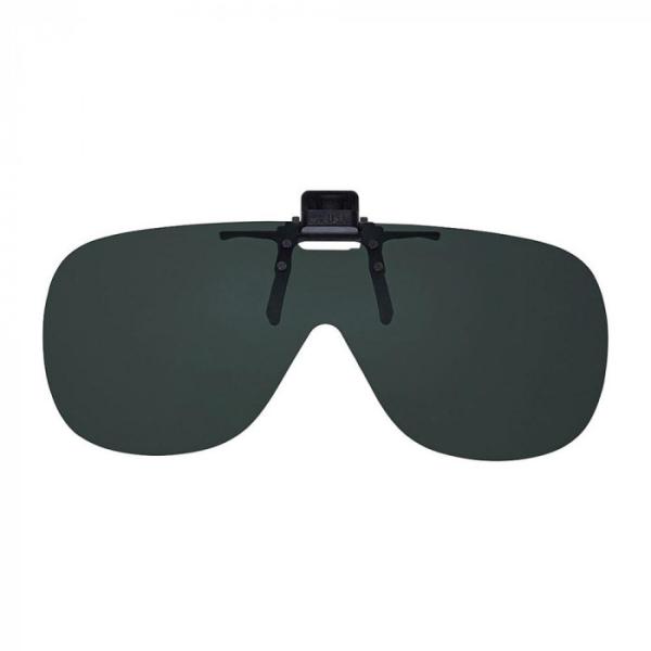 メタル枠にもセル枠にも、ブリッジ部にワンタッチで取り付けられる軽量アルミクリップを採用。 生産国:アメリカ 商品サイズ:全長135×全高65mm 重量:12.9g 仕様:レンズ(片眼):左右65×天地55mm偏光レンズUVカット率:99%可...