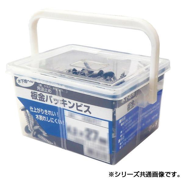 木下地用板金パッキンビスです。特殊先端形状採用により下地材の木割れを軽減します。ねじ頭部はパッキンを包み込む特殊形状です。 生産国:日本 素材・材質:ねじ:鉄、パッキン:ポリオレフィン系 商品サイズ:よび径×全長(ねじ部):4.3×27mm...