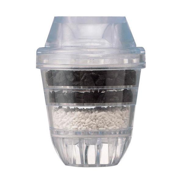 備長炭と活性炭のWの効果で水をきれいにします。 生産国:日本 素材・材質:スチロール樹脂、塩化ビニル樹脂 仕様:最高使用温度45度キッチン用ろ材:備長炭・活性炭・亜硫酸カルシウム(交換の目安:約3ヵ月)　※サプライヤー直送品　　