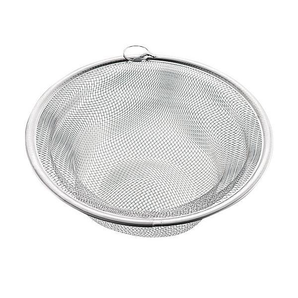 ステンレス製のゴミこしです。 生産国:日本 素材・材質:ステンレス 仕様:キッチン用排水口直径138から150mm用　※サプライヤー直送品　　