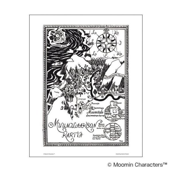 ムーミン谷の地図が描かれたミニポスターです。 生産国:フィンランド 素材・材質:紙 商品サイズ:約240×300mm　※サプライヤー直送品　