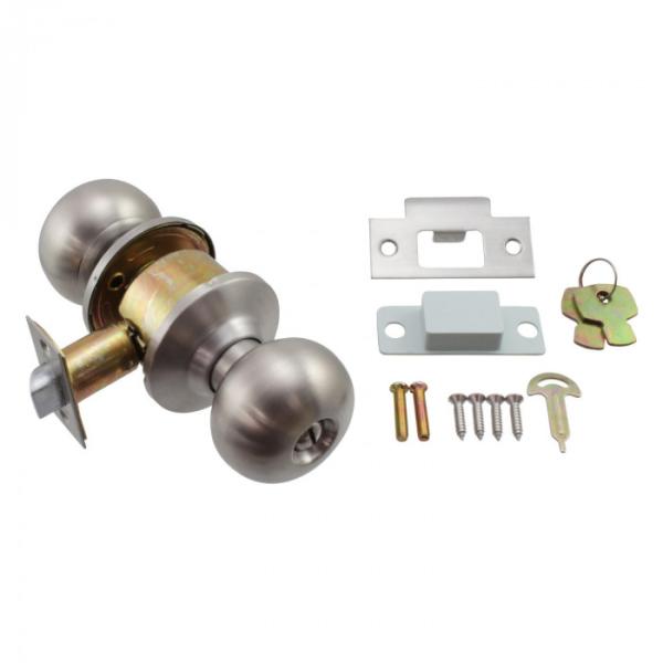 手にフィットするまるいデザインが特徴です。プライバシーを守りたい部屋のドアに取付可能な間仕切錠です。内カギ付きで内側から施錠が出来ます。非常解錠装置付きです。 生産国:タイ 仕様:対応扉厚:32~45mmバックセット:60mm　※サプライヤ...