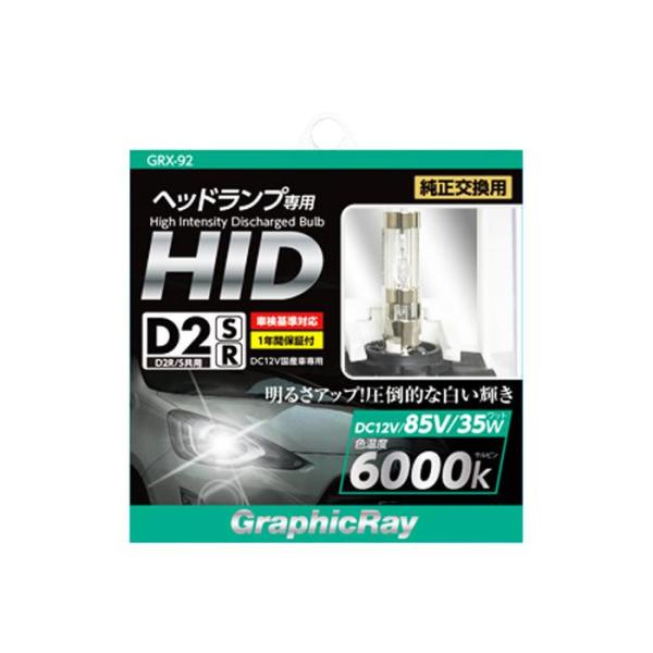 明るさ、輝度、耐久性がアップしました。純正交換用HIDバルブです。D2R/S共用です。安心の1年間保証です。 生産国:中国 素材・材質:ABS樹脂、ガラス 仕様:形状:HIDD2　※サプライヤー直送品　　