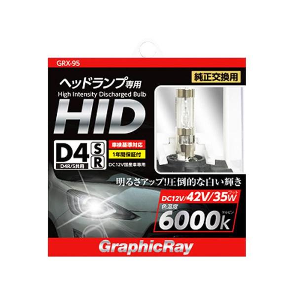 明るさ、輝度、耐久性がアップしました。純正交換用HIDバルブです。D4R/S共用です。安心の1年間保証です。 生産国:中国 素材・材質:ABS樹脂、ガラス 仕様:形状:HIDD4　※サプライヤー直送品　　