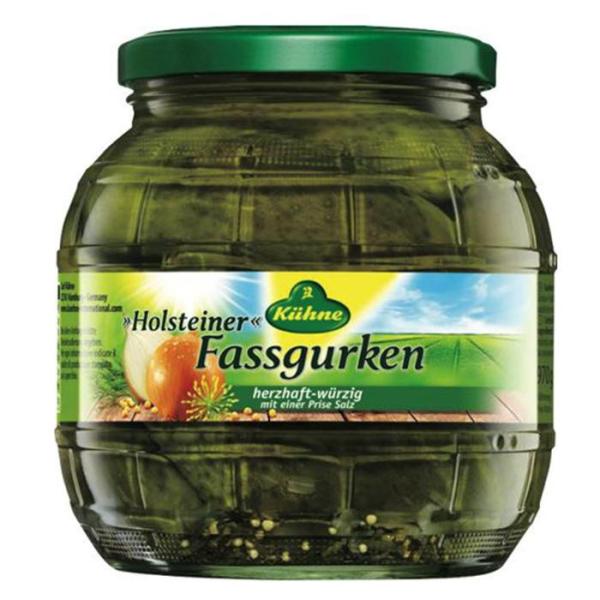 オリジナルブレンドのビネガーに漬け込まれたきゅうりは、甘さをおさえた味わいです。 生産国:ドイツ 賞味期間:1080日　※サプライヤー直送品　　