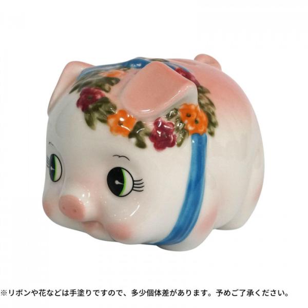 なんだか懐かしいデザインのピギーバンク。 生産国:ベトナム 素材・材質:陶器 商品サイズ:W10.5×L14.5cm　※サプライヤー直送品　　