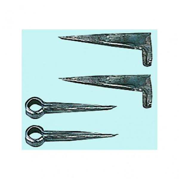 竹製の開き戸である枝折戸(しおりど)と杭をつなぐための金具です。 生産国:日本 素材・材質:鉄 商品サイズ:60mm　※サプライヤー直送品　　