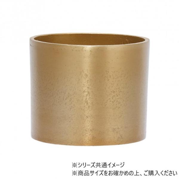 重圧感と高級感のある、アルミニウム花器です。 生産国:インド 素材・材質:アルミニウム 商品サイズ:Φ13.5×H11.5cm 重量:0.7kg　※サプライヤー直送品　　