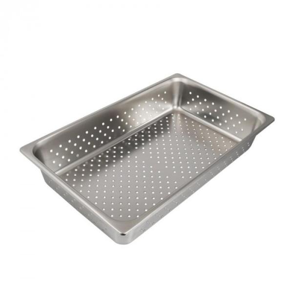 耐久性と耐食性に優れたステンレス製です。食材の水切りなどに最適です。 生産国:日本 素材・材質:ステンレス(SUS304) 商品サイズ:530×325×H100mm 重量:約1500g 仕様:穴径:φ6mm板厚:0.8mm　※サプライヤー直...