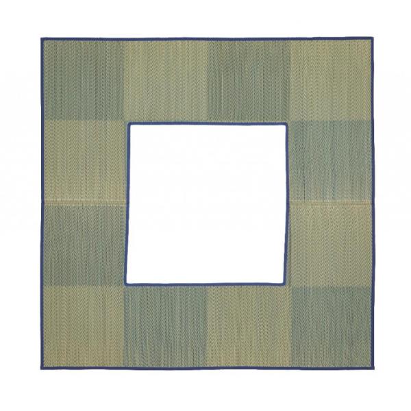 夏でも掘りこたつで足をのばせます。中央部分は独立しており、取り外し出来ます。 生産国:中国 素材・材質:表面:い草100%裏面:不織布縁:綿100% 商品サイズ:(約)191×191cm　※サプライヤー直送品　