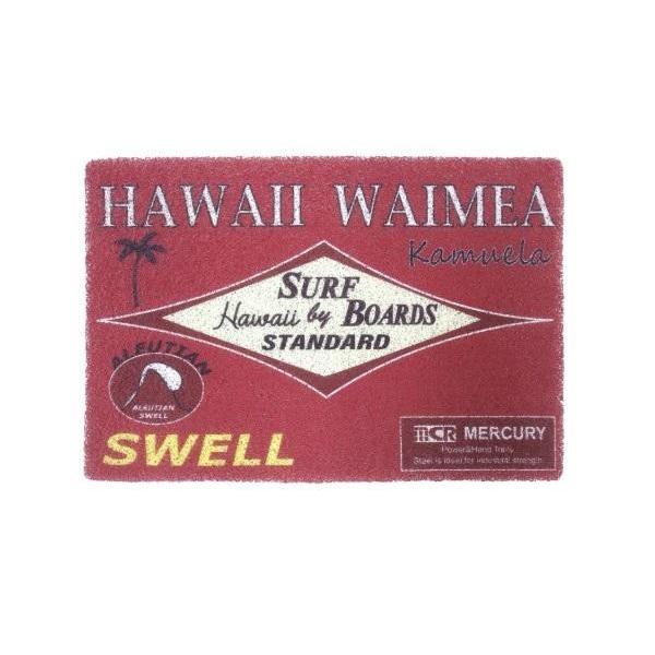 ハワイのサーフ系デザインのマット。クッション性と水はけに優れ、滑り止めとしても優秀なPVC素材です。 生産国:中国 素材・材質:PVC 商品サイズ:H1.5×W60×D40cm　※サプライヤー直送品　　