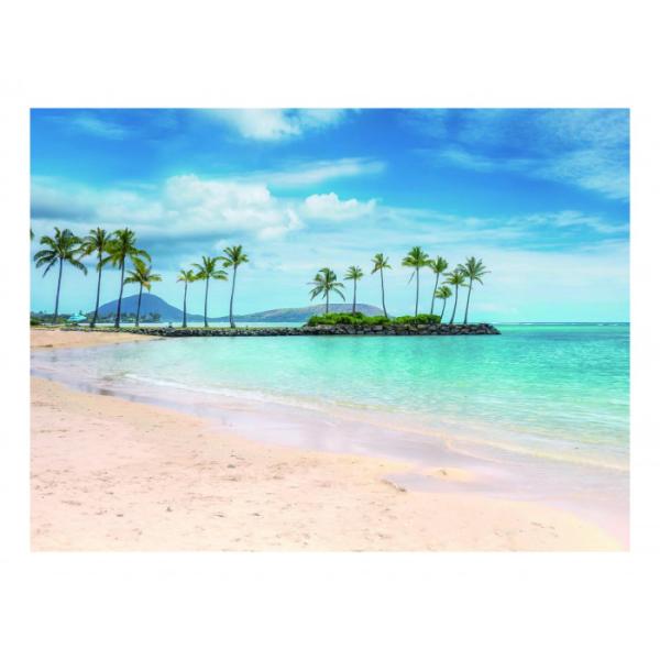 ハワイの風景にこだわったガラスウォールデコです。 生産国:中国 素材・材質:ガラス 商品サイズ:W50×D2×L37cm　※サプライヤー直送品　　