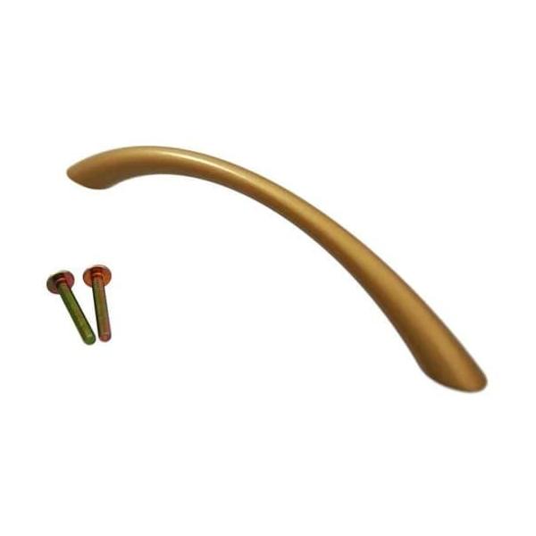 引き出しや扉の、お手軽な模様替えにオススメです。裏側からビスで止めるタイプの取っ手です。 生産国:中国 商品サイズ:140mm 仕様:取付:裏ビス止カラー:パールゴールド　※サプライヤー直送品　　
