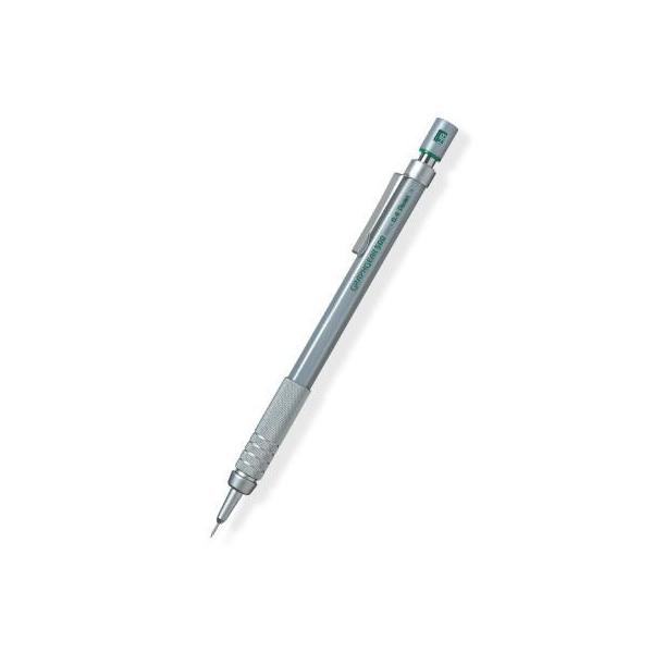 先金とグリップ一体型で、筆記中にペン先が緩むことなく、安定した書き心地が続きます。金属製のグリップには適度な重量感があり、筆記時の安定性を高めています。 生産国:中国 仕様:芯径:0.4mm軸色:シルバー内蔵芯:HB　※サプライヤー直送品　　