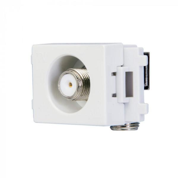 3.2GHz対応の1端子型テレビ端子です。入力端子が左右に最大30度回転するので、ケーブルの取り回しがスムーズにできます。市販の取付枠に取付可能です。 生産国:中国　※サプライヤー直送品　　