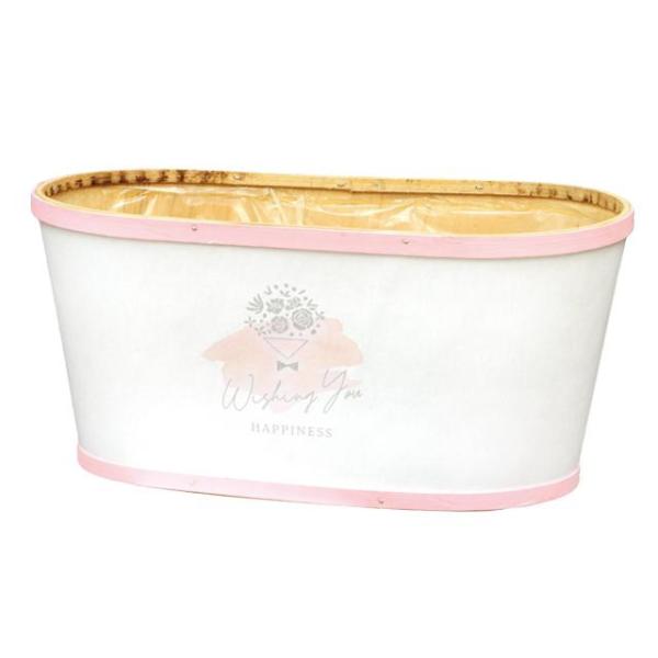 ワンカラーに手書き風のシンプルなロゴ入りです。 生産国:中国 素材・材質:ウッドチップ、紙 商品サイズ:35.5×18×H16cm 仕様:内ビニール有　※サプライヤー直送品　　