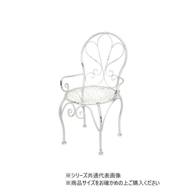 フラワーチェアです。 生産国:中国 素材・材質:アイアン 商品サイズ:巾30.5×奥32.5×高24.5(52)cm　※サプライヤー直送品　　