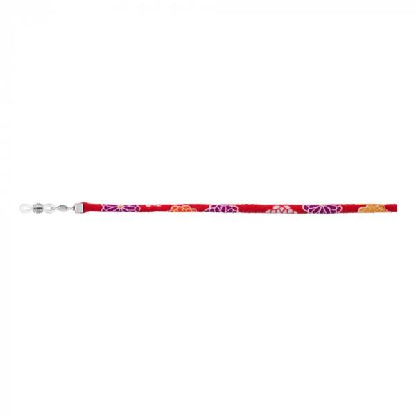 和柄のメガネチェーンです。 生産国:日本 素材・材質:ポリエステルちりめん 商品サイズ:長さ:約70cm　※サプライヤー直送品　　