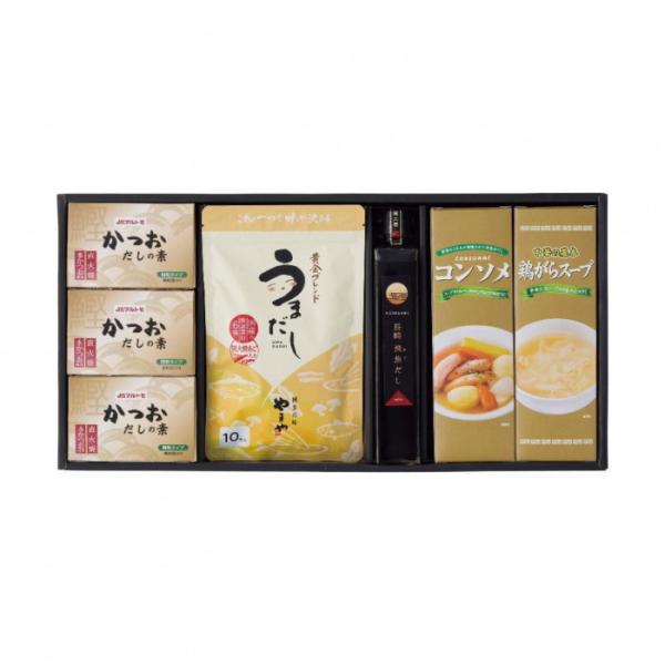 料理の味の決め手、だしにこだわった詰合せ。様々な料理で使用される「だし」、料理によって、その日の気分によって、使い分けできます。 生産国:日本 セット内容:やまやうまだし(8g×10包)1袋・マルトモかつおだしの素(4g×4袋)3箱・長崎飛...