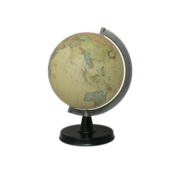 充分な実用性とインテリア製を兼ね備えたエントリーモデルです。アンティークタイプの球体、メタリックシルバー色のホルダー、つや消しブラックの台座で構成されています。 生産国:日本 商品サイズ:球径:21cm 付属品:日本地図　※サプライヤー直送品　