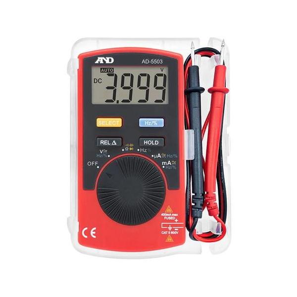 3999カウント表示のデジタルマルチメーターです。 生産国:中国 商品サイズ:W58.2×H109.8×D10.8mm 重量:電池含む:約76g 仕様:直流電圧:レンジ・400m/4/40/400/600V精度(最高確度):±(0.8%rd...