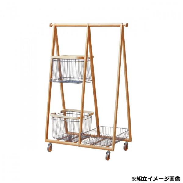 取手付きの収納カゴは持ち運びも可能です。子供も手が届きやすいサイズなので、親子で一緒に使えます。置き場に困るカバンやランドセル収納にも最適です。 生産国:中国 素材・材質:フレーム:天然木(ビーチ)塗装カゴ:スチール・粉体塗装カゴ取手:天然...