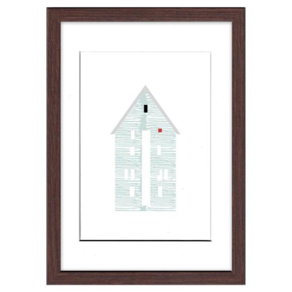 可愛い外観の家をアートにしました。 生産国:日本 素材・材質:MDF(化粧フィルム)紙ガラス 商品サイズ:220×305×20mm 重量:600g 仕様:裏面仕様:Teethハンガー　※サプライヤー直送品　