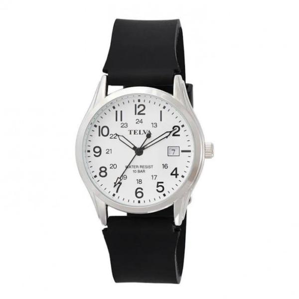 10気圧防水や日付表示の機能付きアナログ腕時計です。 生産国:中国 素材・材質:バンド:ポリウレタン 商品サイズ:240×37×8mm 重量:44g 仕様:使用電池:SR626SW腕周りサイズ:155~215mm　※サプライヤー直送品　