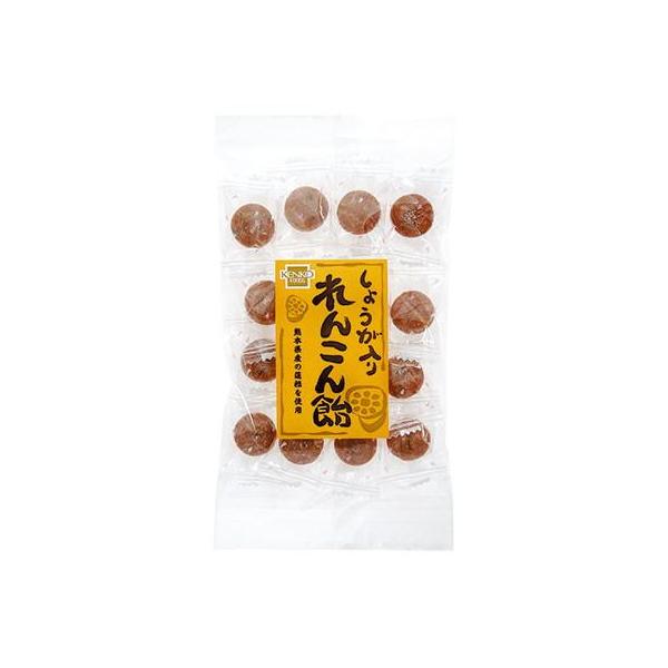 熊本県産のれんこんを使用し、しょうがと胡麻を加えたスッキリした甘さの飴です。昔ながらの製法で丁寧に仕上げました。 生産国:日本 内容量:60g セット内容:生姜入りれんこん飴(60g)×10個 賞味期間:365日　※サプライヤー直送品　　